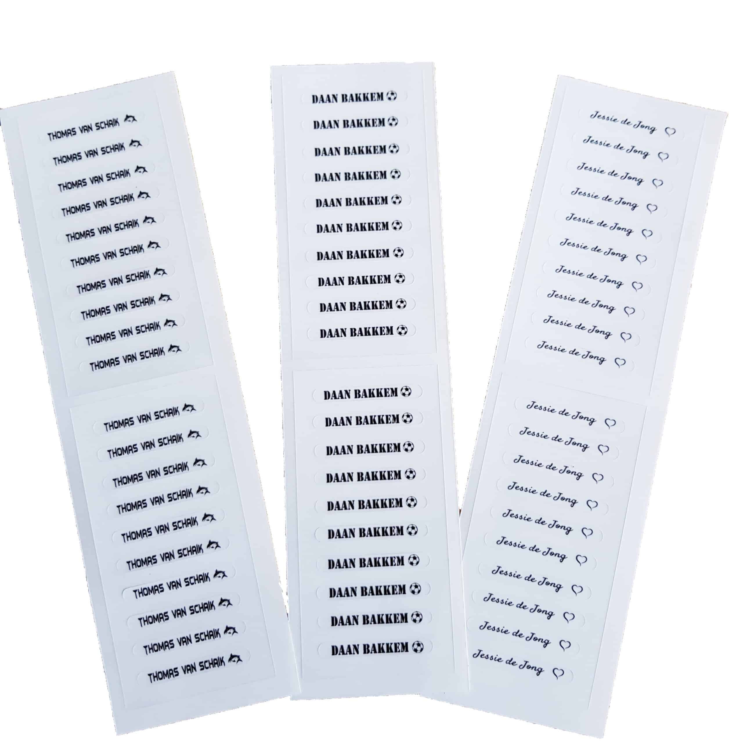 Mini naamstickers - Transparant - bestel je bij Lieve Labels.nl