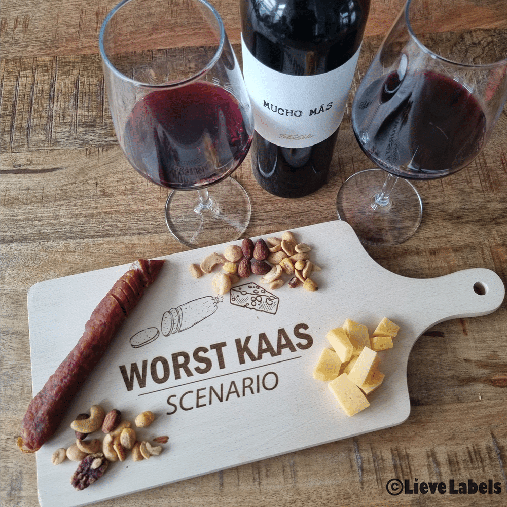 Borrelplank Worst Kaas Scenario - Groot - Lieve Labels.nl